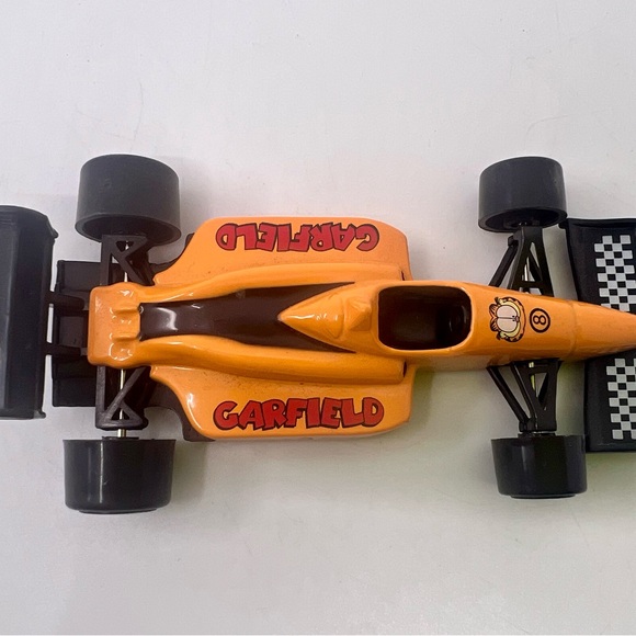 Toys | Vintage Golden Garfield Orange Red Black Race Car Toy 8 | Poshmark